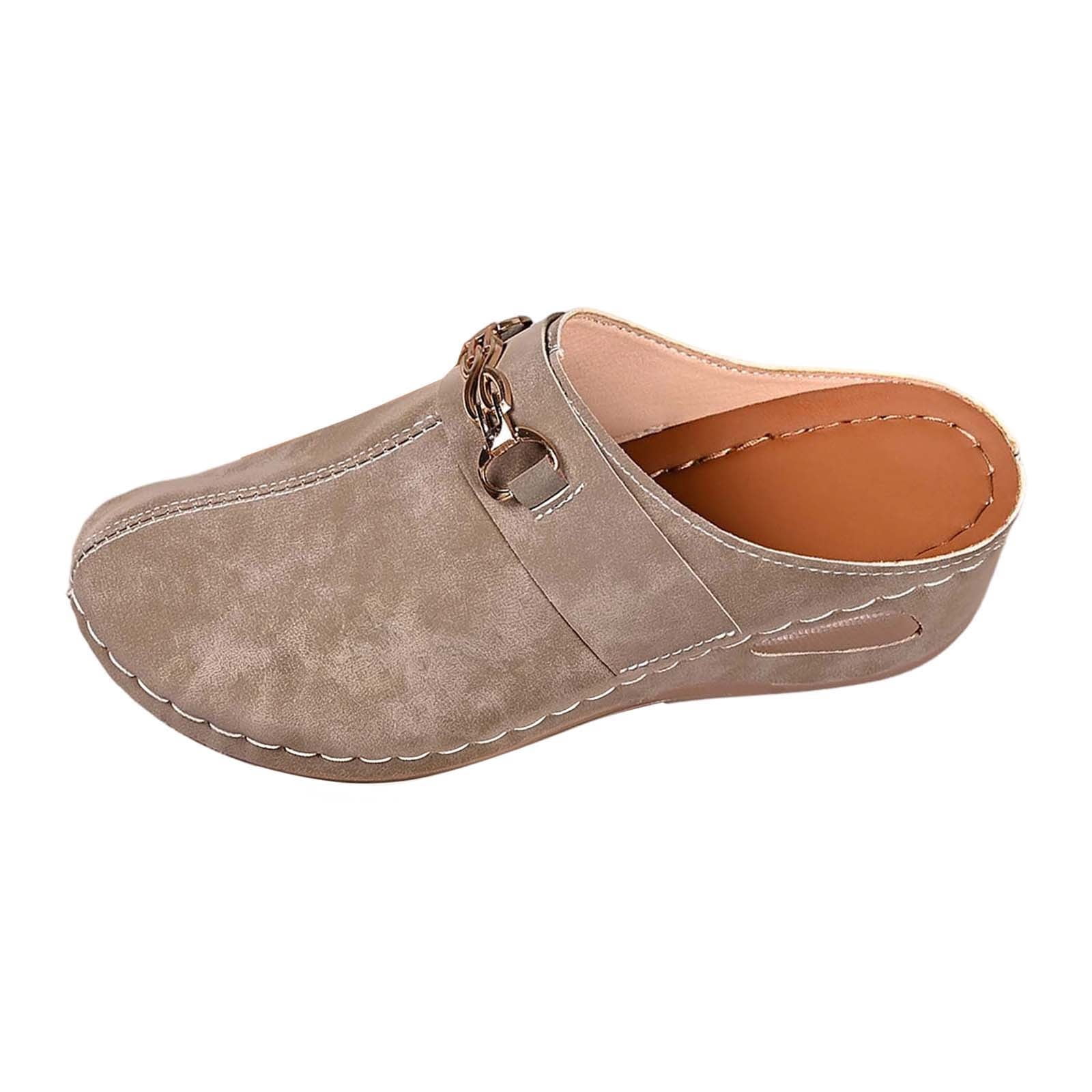 BRICH Orthopedic Clogs for Women Wide Width Mules Closed Toe Sandals ...