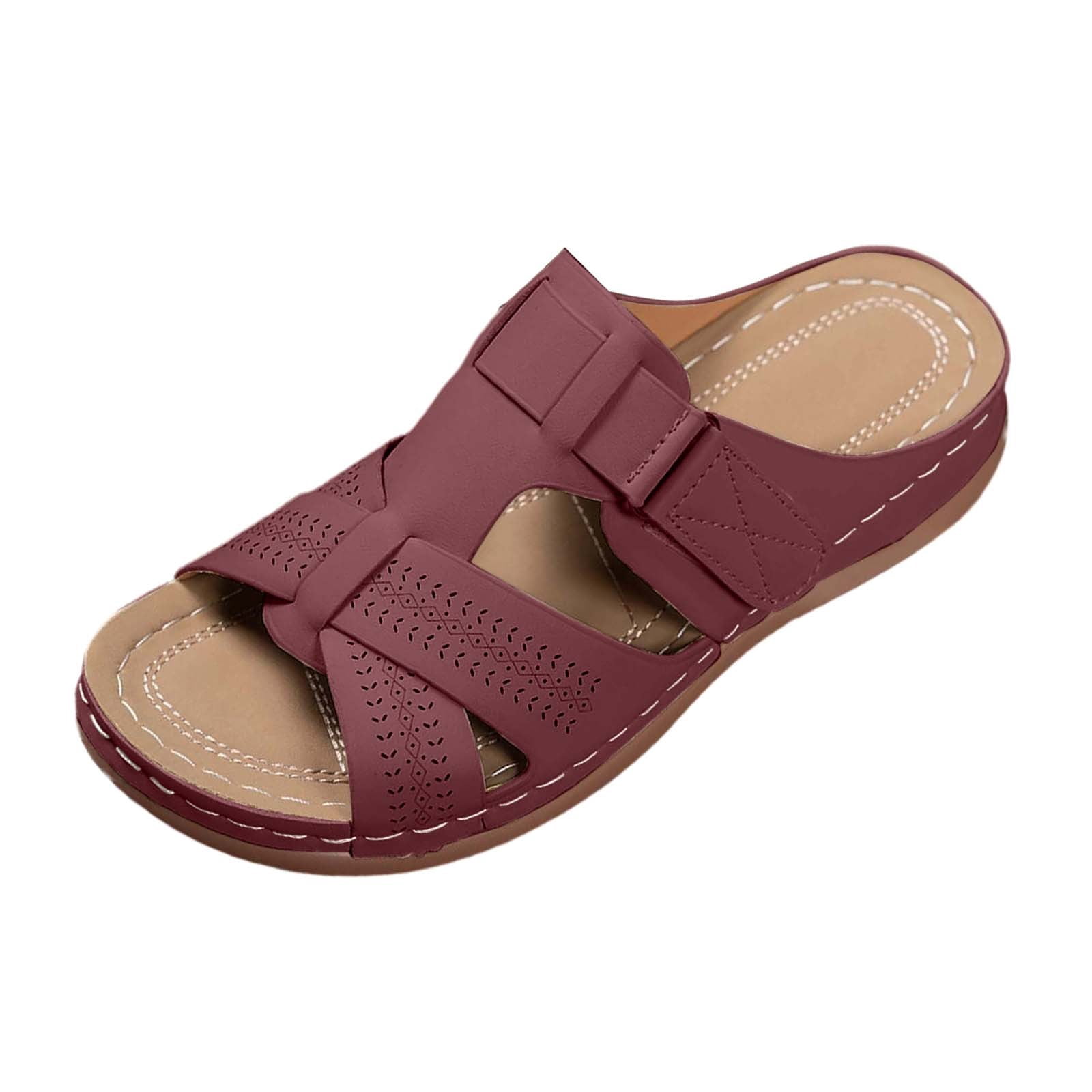 BRICH Orthopedic Sandals for Women with Arch Support Adjustable Straps ...