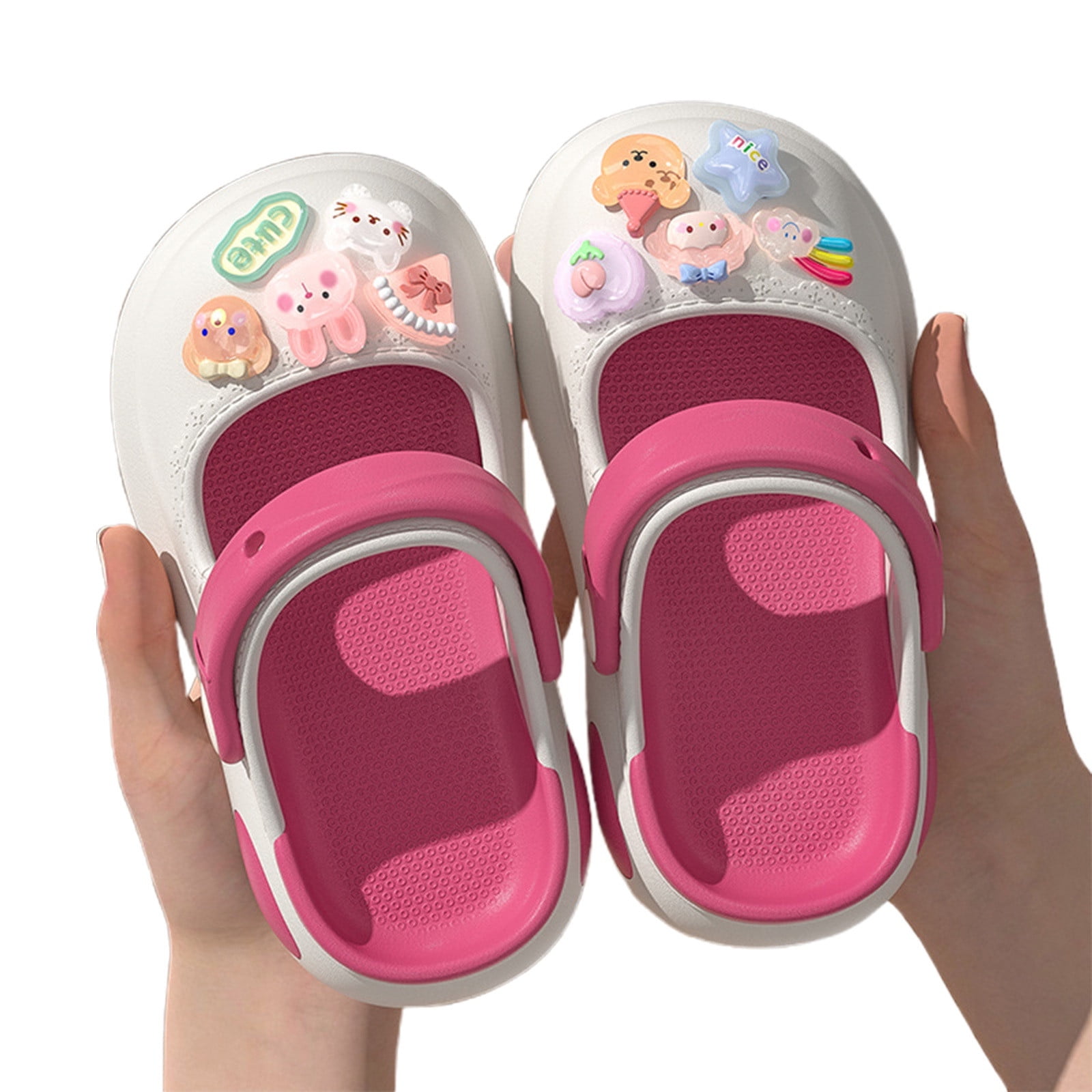 BRICH Toddler Girls Garden Clogs Kids Cartoon Beach Slide Sandals ...