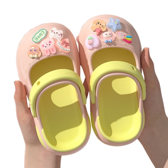BRICH Toddler Girls Garden Clogs Kids Cartoon Beach Slide Sandals ...