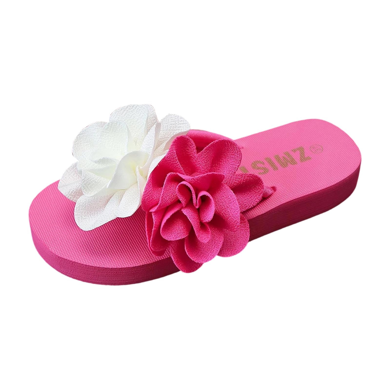 BRICH Women's Floral Platform Flip Flops Summer Boho Sandals with Big ...