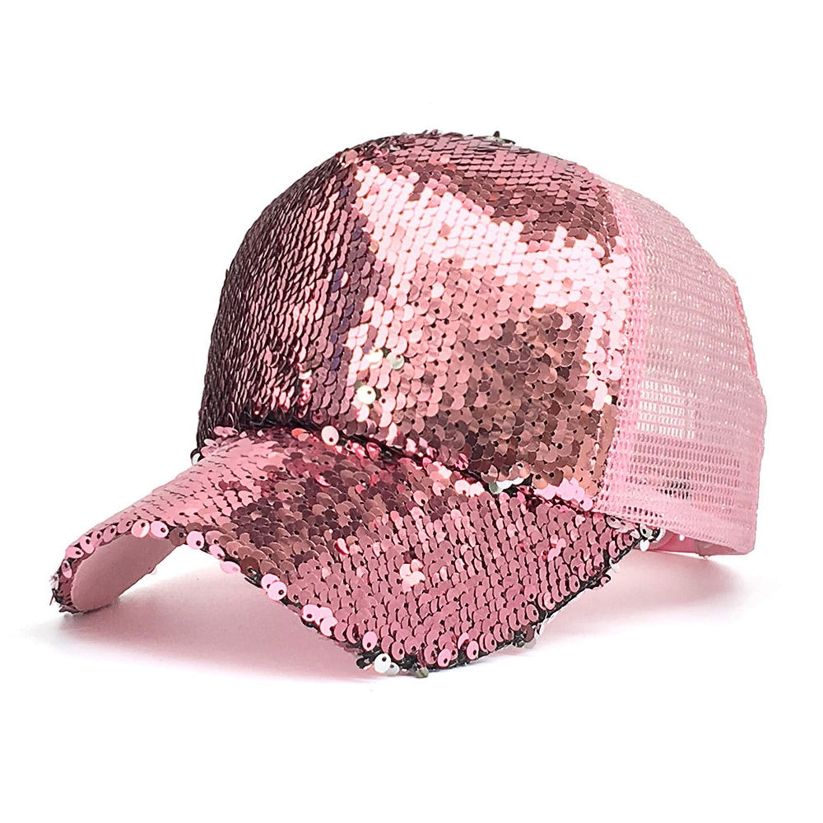 BRICH Women's Sequin Adjustable Baseball Cap Bling Bling Mesh Summer ...