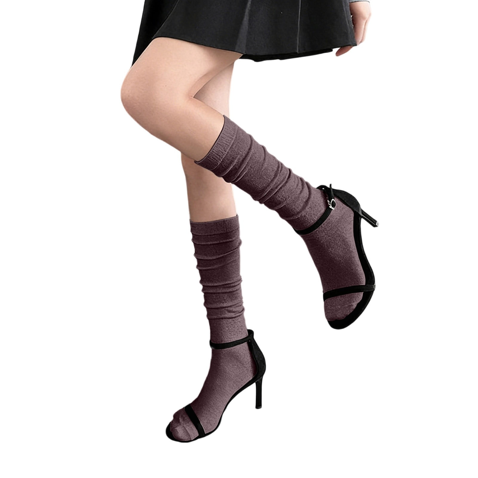 BRICH Women's Thigh High Socks Shiny Thread over the Knee Stackable ...