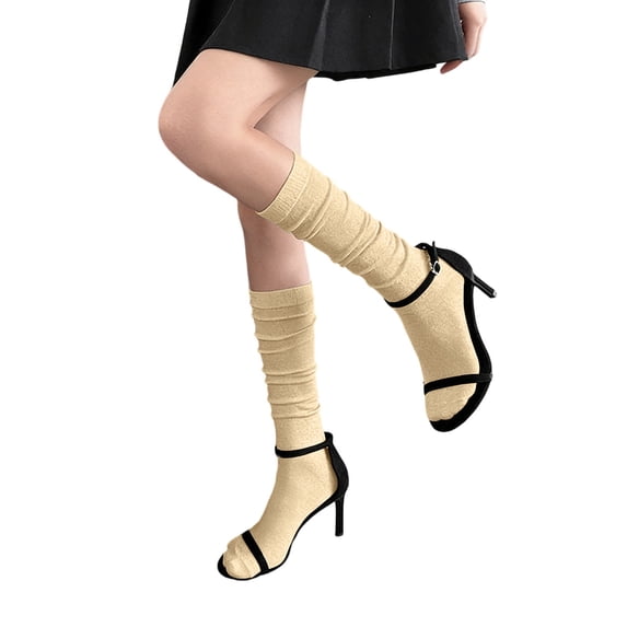 BRICH Women's Thigh High Socks Shiny Thread over the Knee Stackable ...