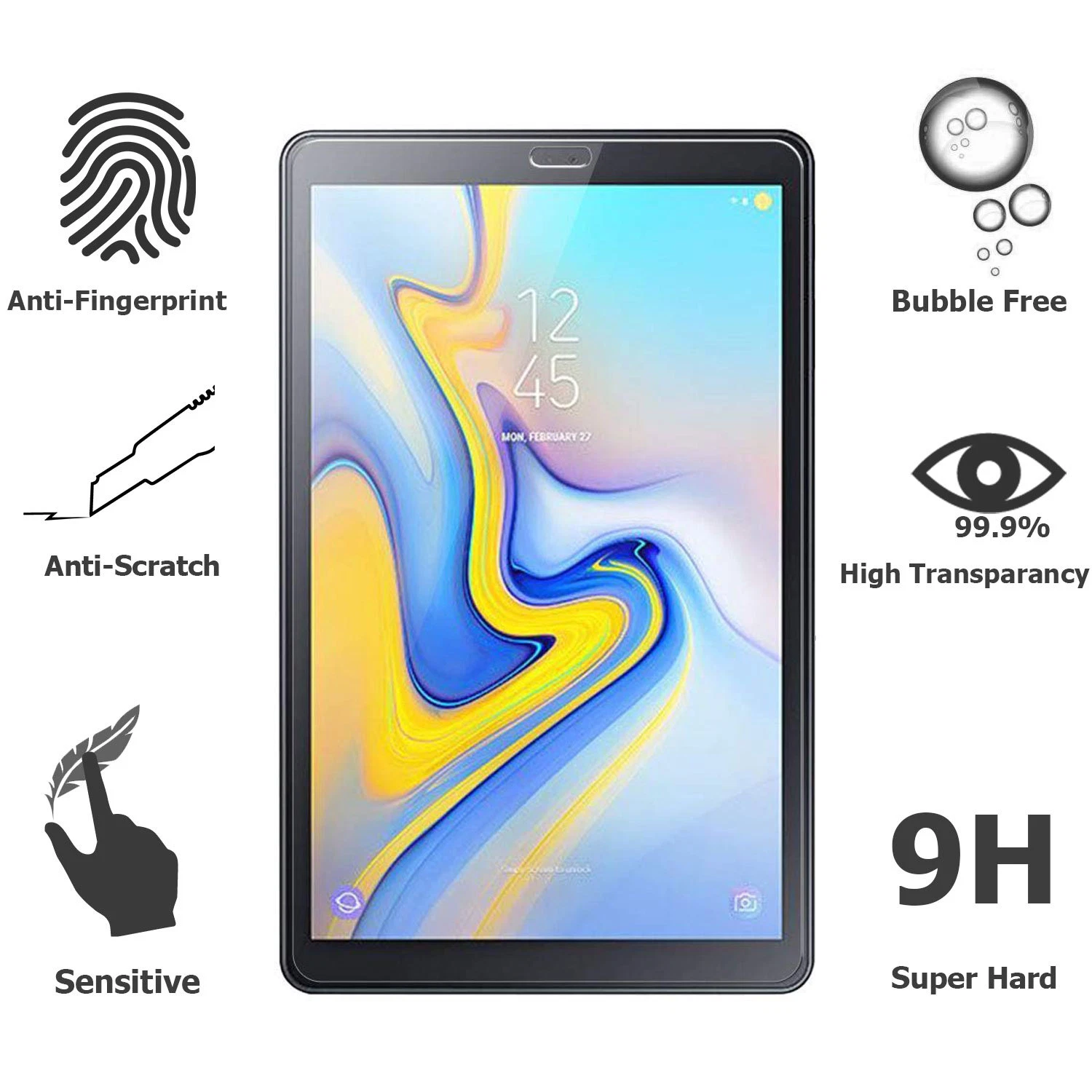 BRICK- 2Pc For Samsung Galaxy Tab A 8.0 Inch T387 2018 Tempered Glass ...