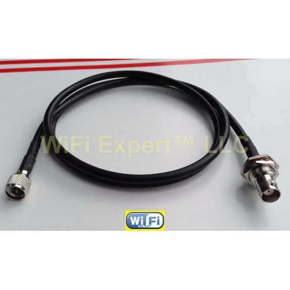 BRICK- 3 Feet Miniuhf Male Plug To Bnc Female Bulkhead Jack Jumper ...