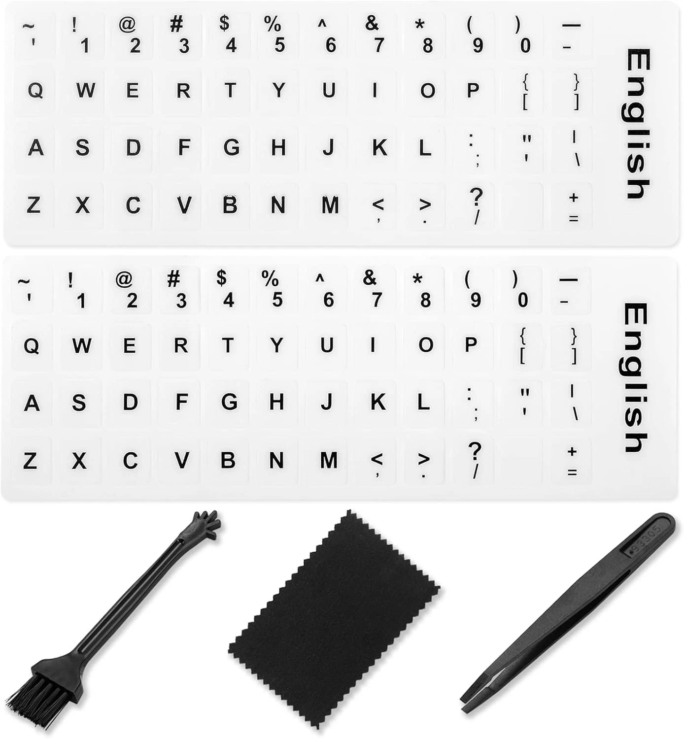 BRICK- 5-In-1 Universal Keyboard Stickers - Matte English Keyboard ...