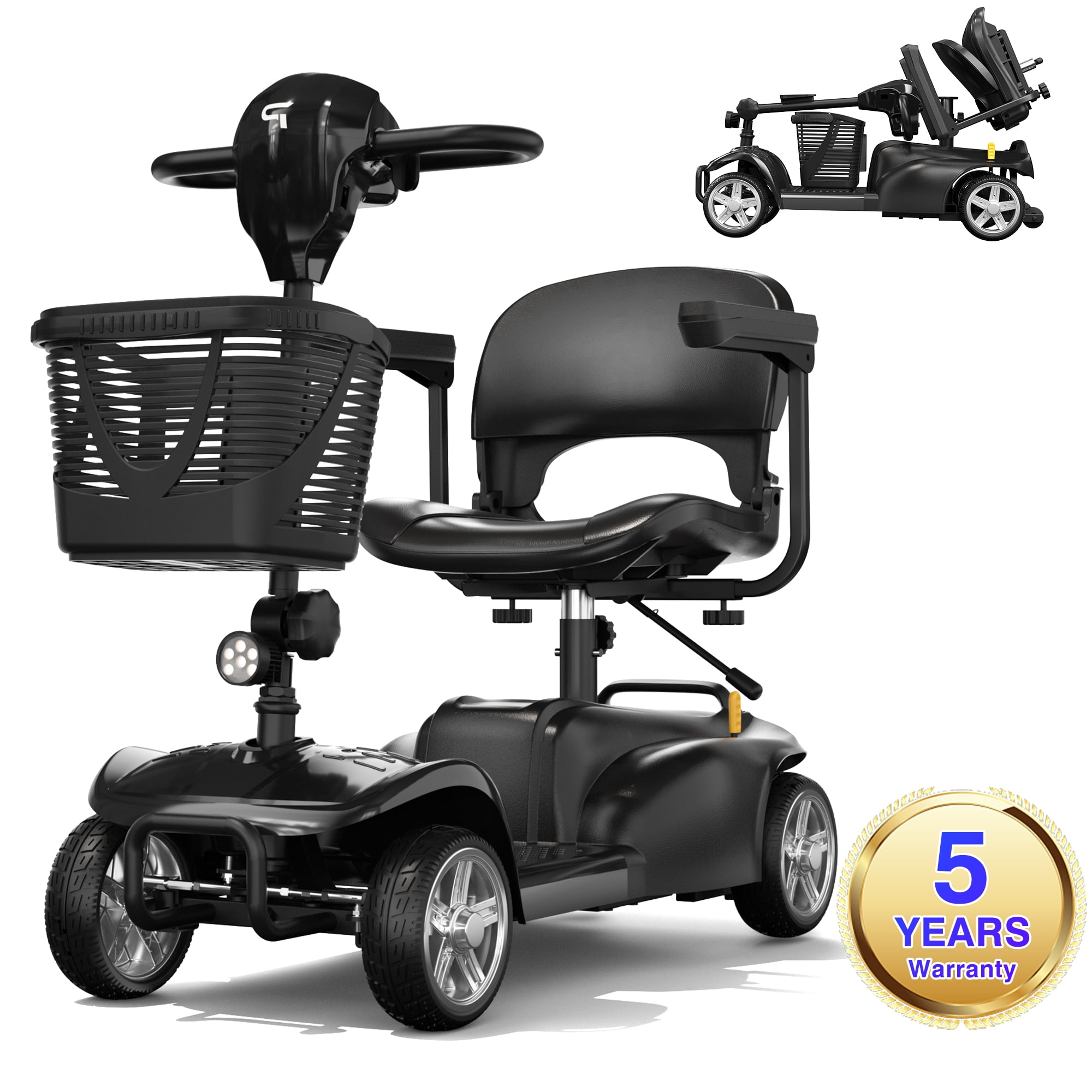 Brick Attic 15+ Miles Upgrade 4 Wheels Mobility Scooter for Seniors ...