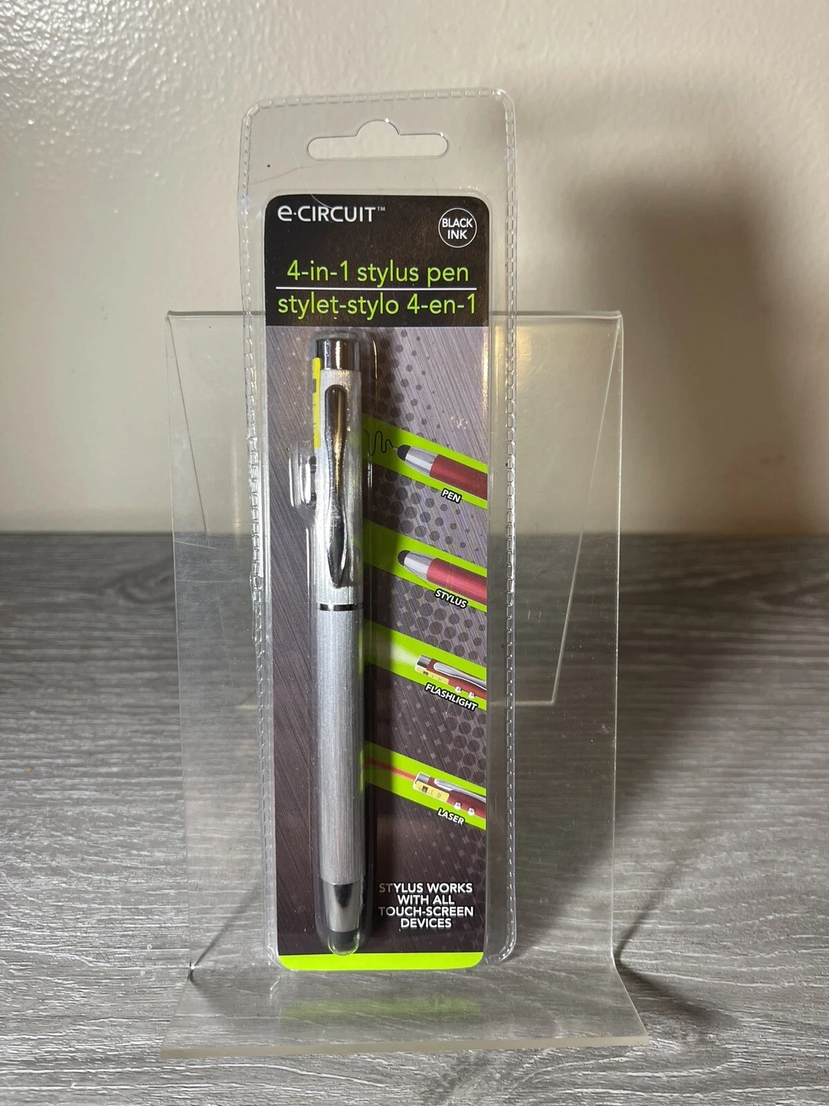 BRICK- E-Circuit Multi-Function 4-1 Pen Stylus Silver Pointer - Walmart.com