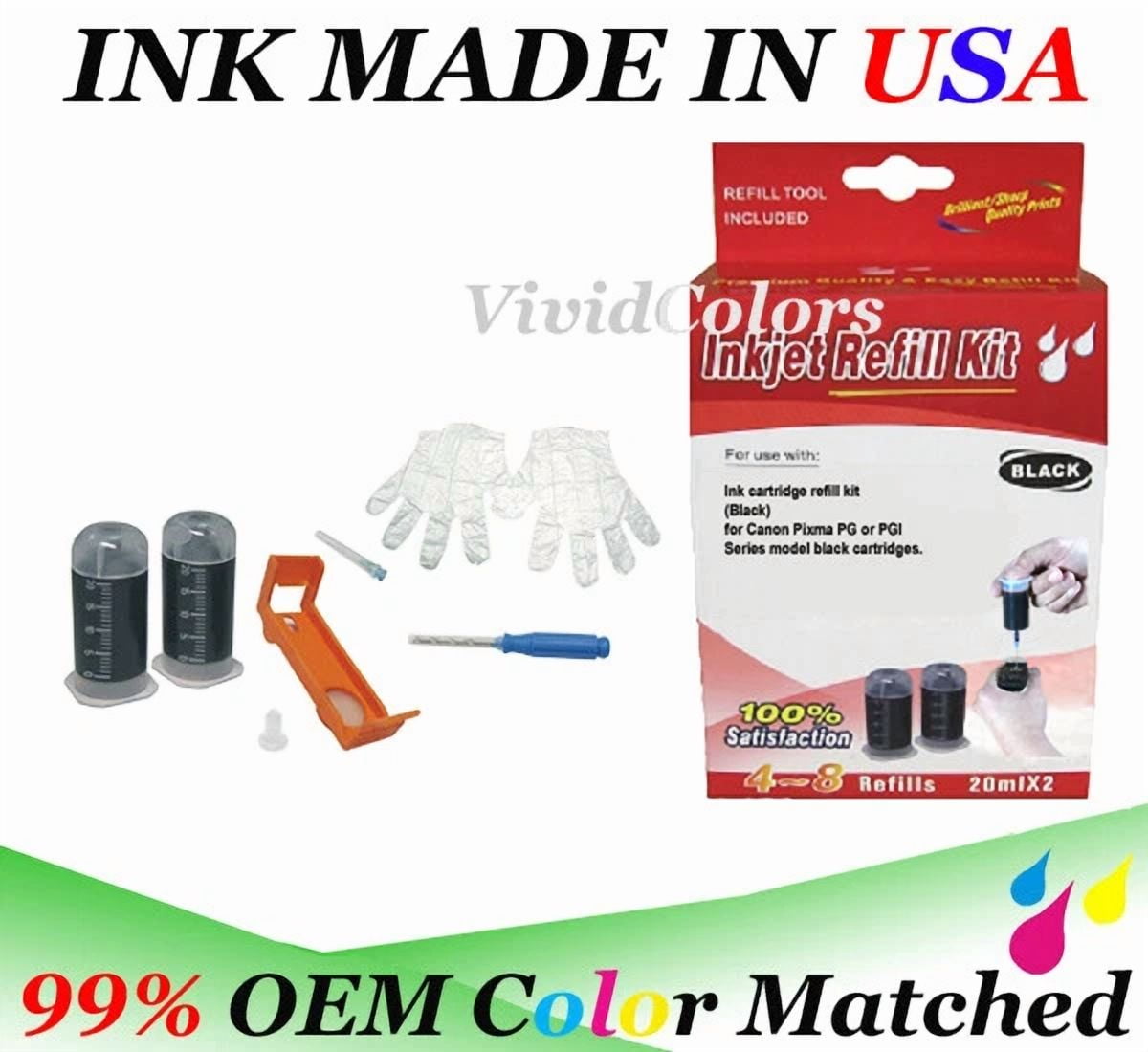 BRICK- Ink Cartridge Refill Kit For Canon Pgi225 Pigment Black With ...