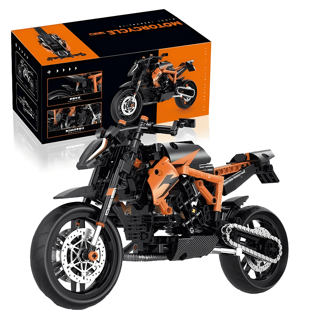 BRICK KTM 1290 Super Duke R 1:8 Motorbike Model Building compatible with LEGO Bike Blocks Toy ...