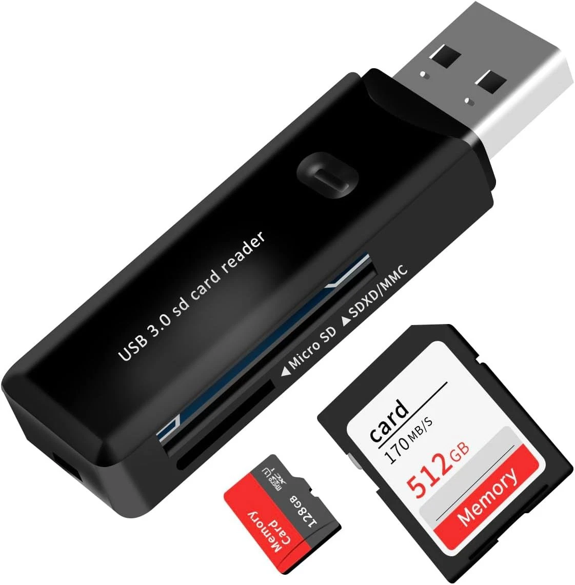 BRICK- Usb 3.0 Sd Card Reader For Pc, Laptop, Mac, Windows, -Black2 ...