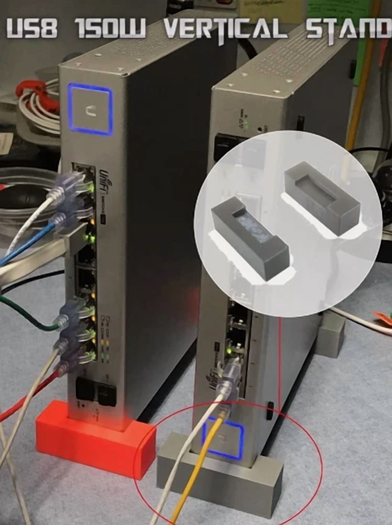 BRICK- Vertical Stand For Unifi Network Switch 8 Poe Usw-8 8 Port 150W ...