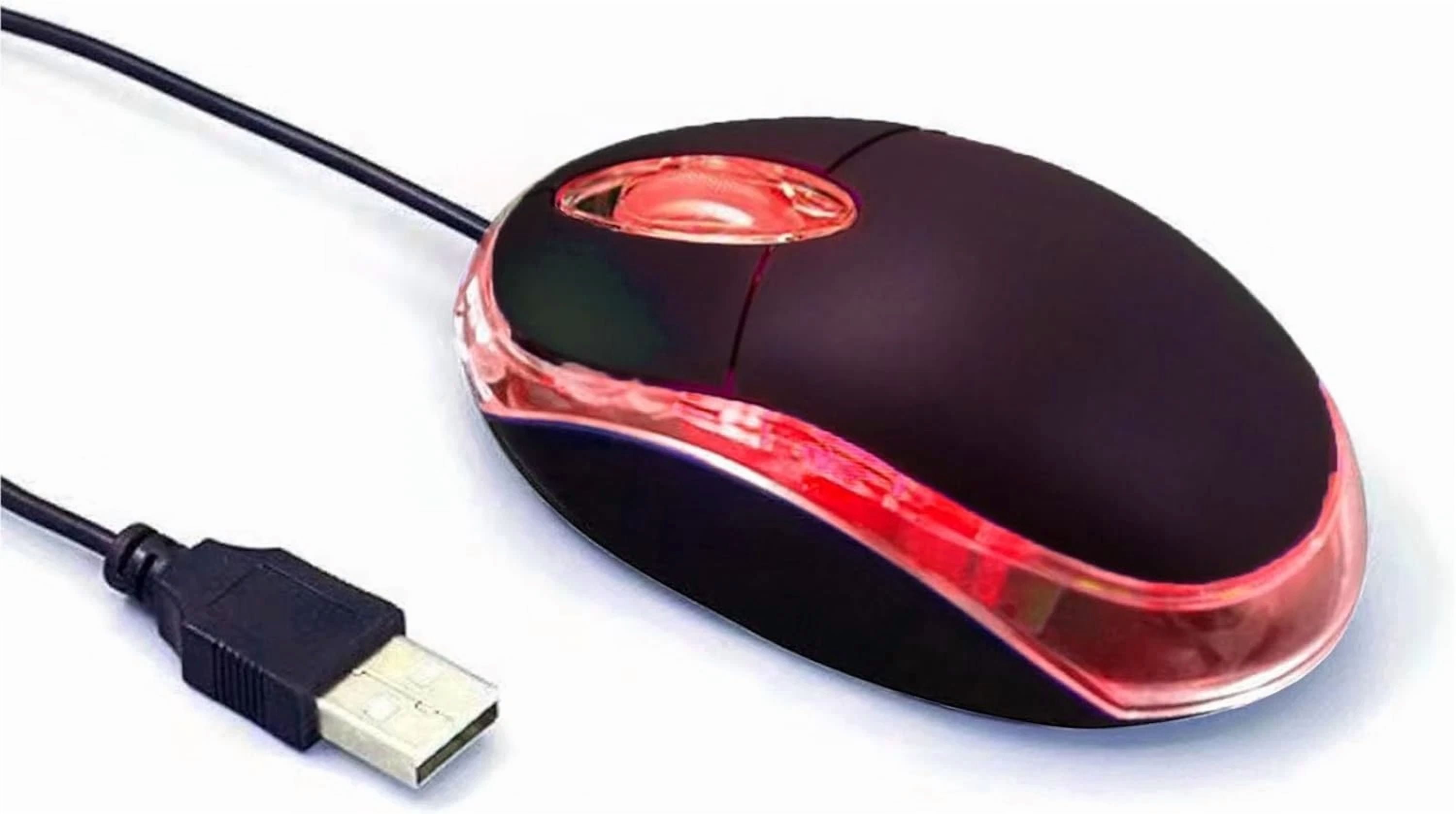 BRICK- Wired Mini Optical Mouse Computer Ergonomic With Usb Black ...