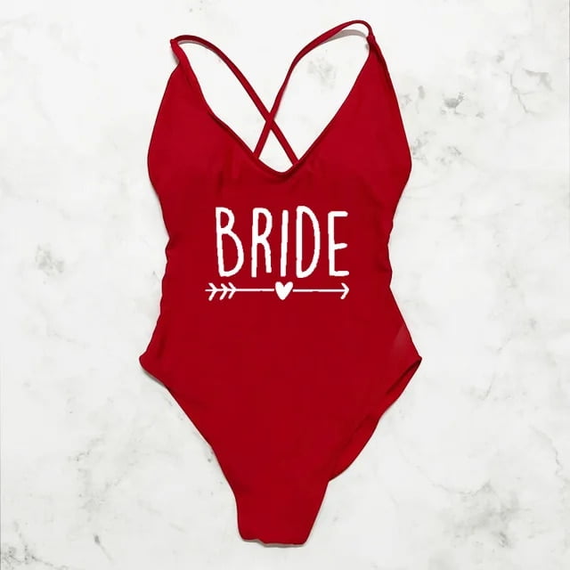 BRIDE SQUAD One Piece Swimsuit Woman 2023 Sexy Padded Bodysuit Summer ...