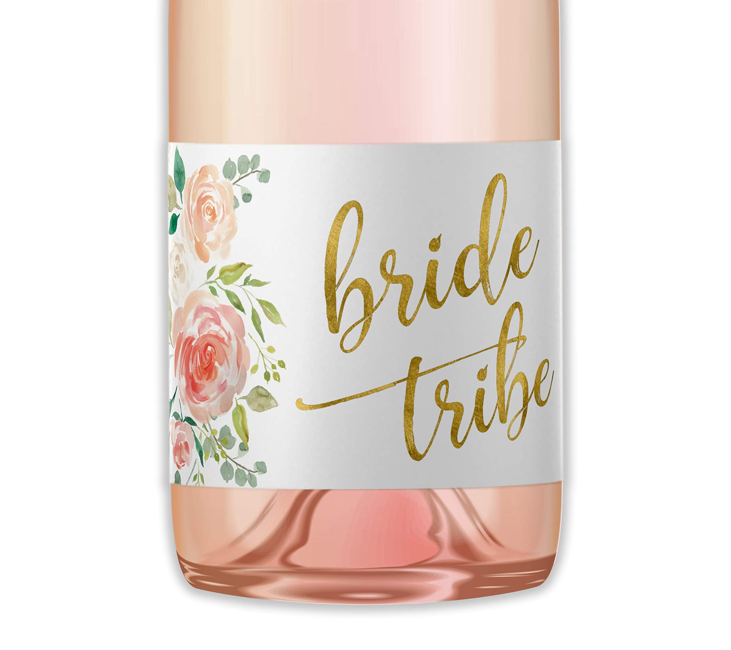 BRIDE TRIBE Mini Champagne Bottle Labels â— SET of 12 â— Bachelorette ...