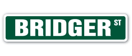 BRIDGER Street Sign Childrens Name Room Sign | Indoor/Outdoor | 18 ...