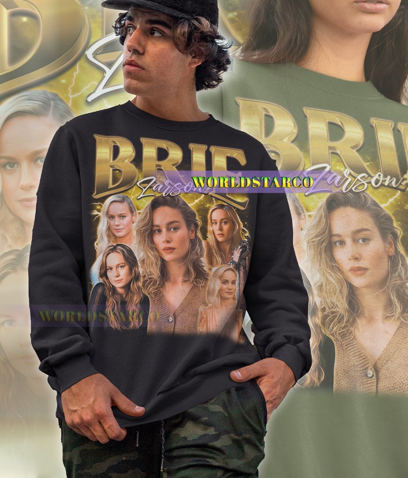BRIE LARSON Sweatshirt, Brie Larson Homage Sweatshirtter, Brie Larson ...
