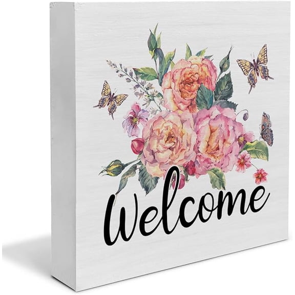 Welcome Sign Flower Box