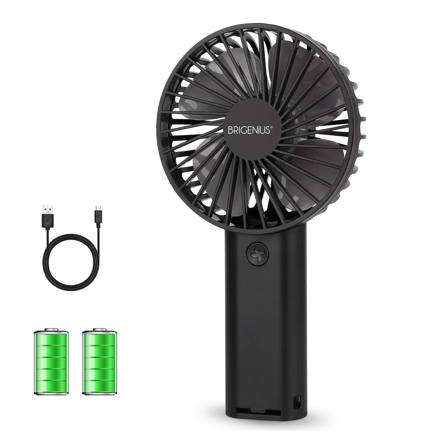 BRIGENIUS Mini Portable Fan, Rechargeable USB Desk Fan with 3-Speed ...
