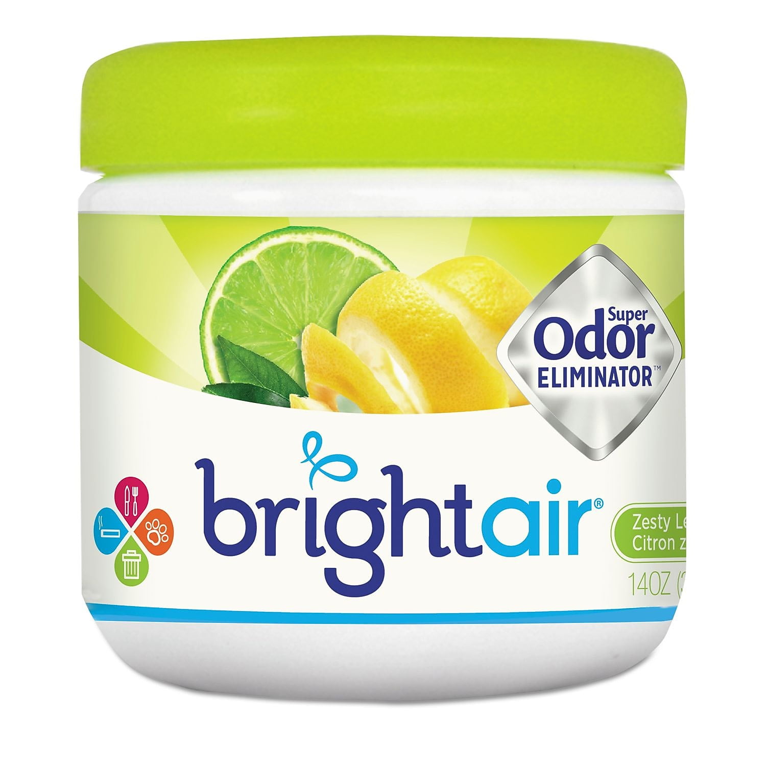 BRIGHT Air Super Odor Eliminator Zesty Lemon and Lime 14 oz 6/Carton 900248 - Walmart.com