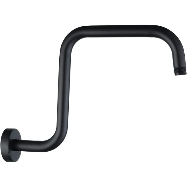 BRIGHT SHOWERS 13 Inch Shower Head Extension Arm with Flange S Shaped ...