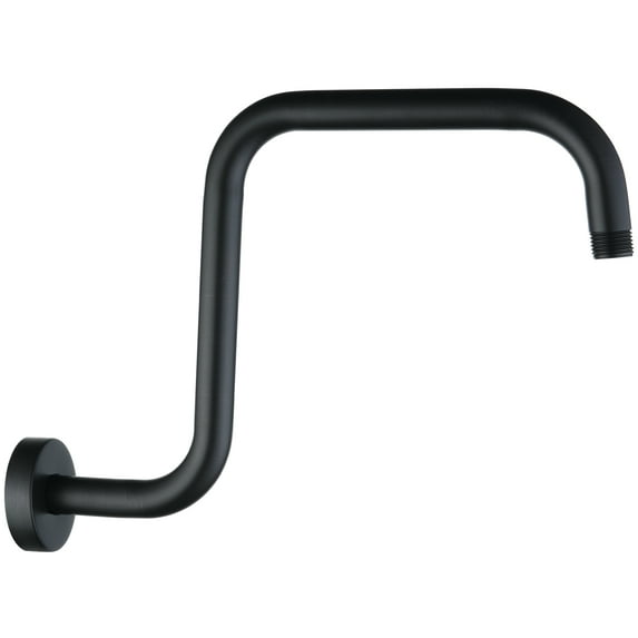 BRIGHT SHOWERS 13 Inch Shower Head Extension Arm with Flange S Shaped ...