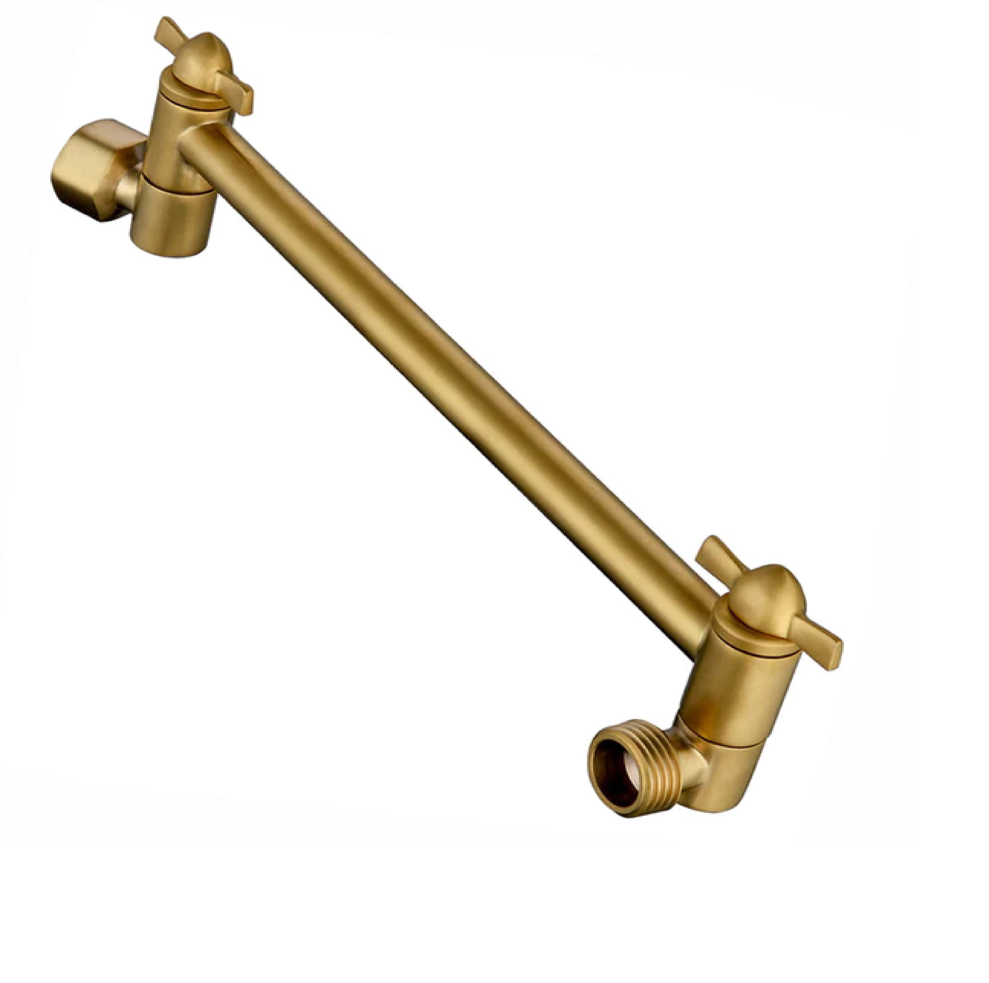 BRIGHT SHOWERS Brass Shower Head Extension Arm for Rain and Handheld ...