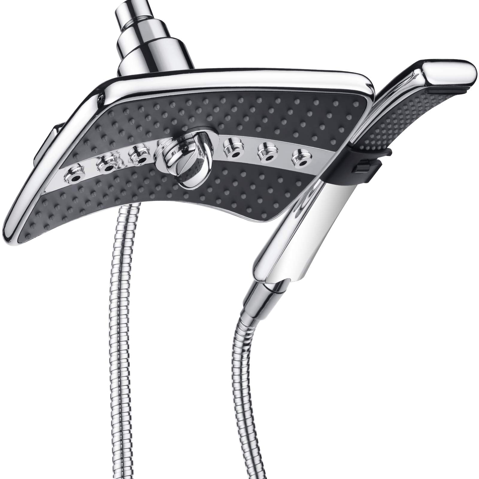 BRIGHT SHOWERS Dual Shower Head Combo, Handheld Showerhead Rainfall ...