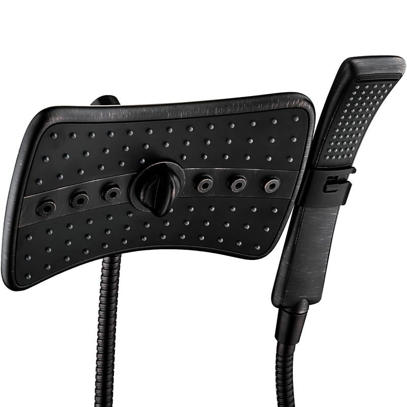 BRIGHT SHOWERS Dual Shower Head Combo Set, Handheld Showerhead Rainfall ...