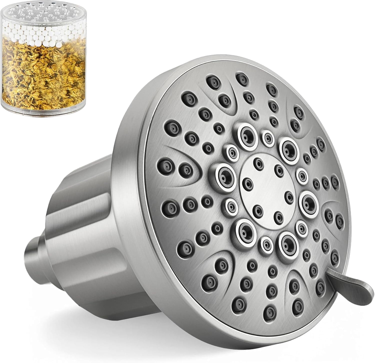 BRIGHT SHOWERS Filtered Shower Head, High Pressure Shower Filter for ...