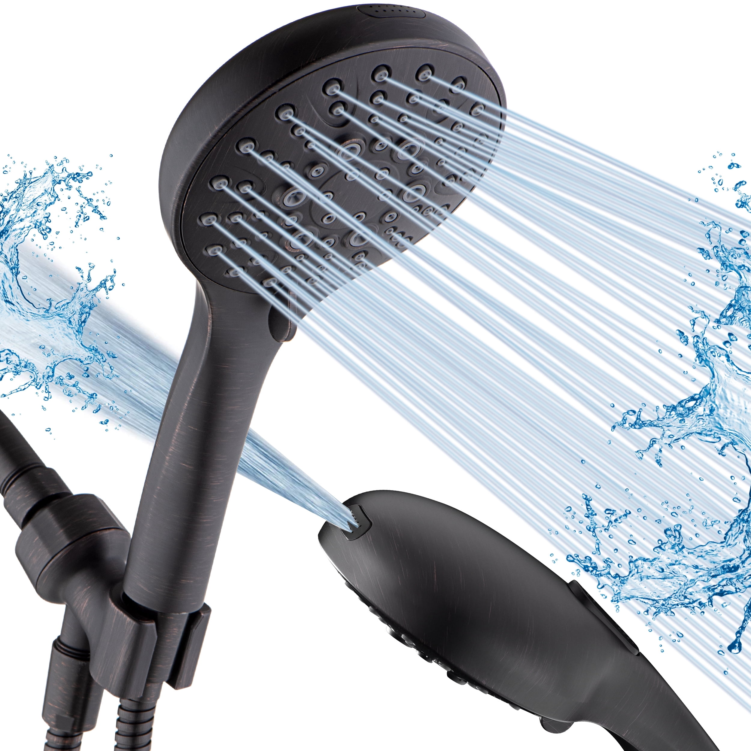 BRIGHT SHOWERS High Pressure Shower Head with Handheld, 9 Spray ...