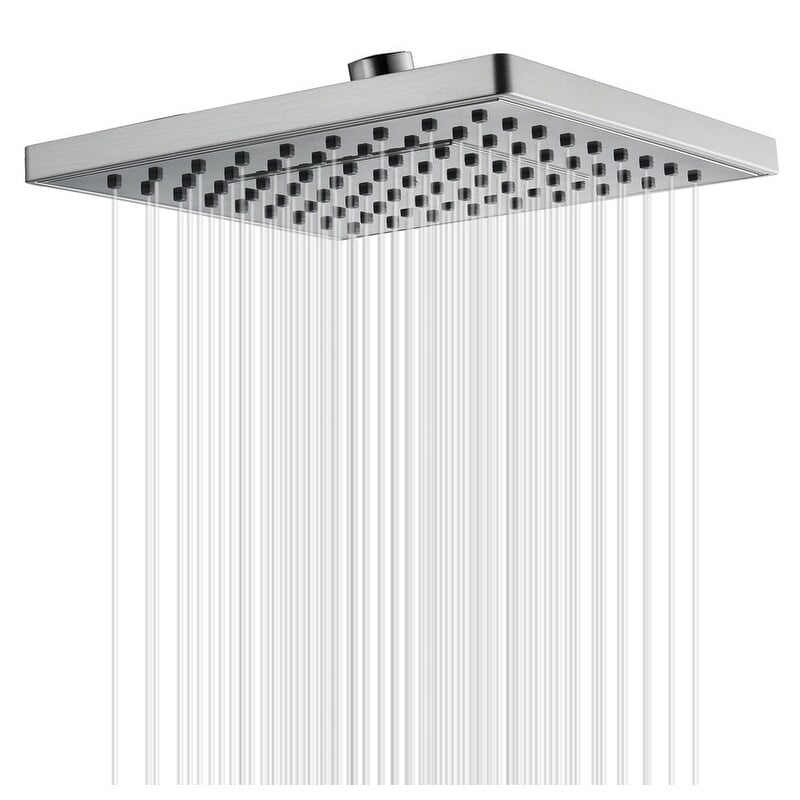 BRIGHT SHOWERS Rain Shower Head, High Pressure Waterfall Showerhead ...