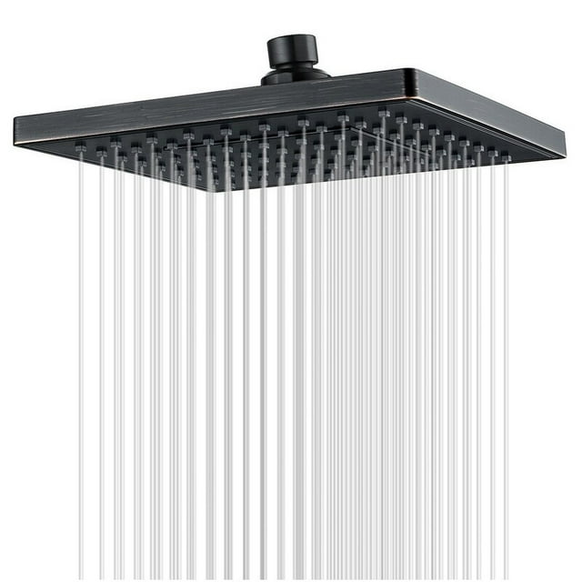BRIGHT SHOWERS Rain Shower Head, High Pressure Waterfall Showerhead ...