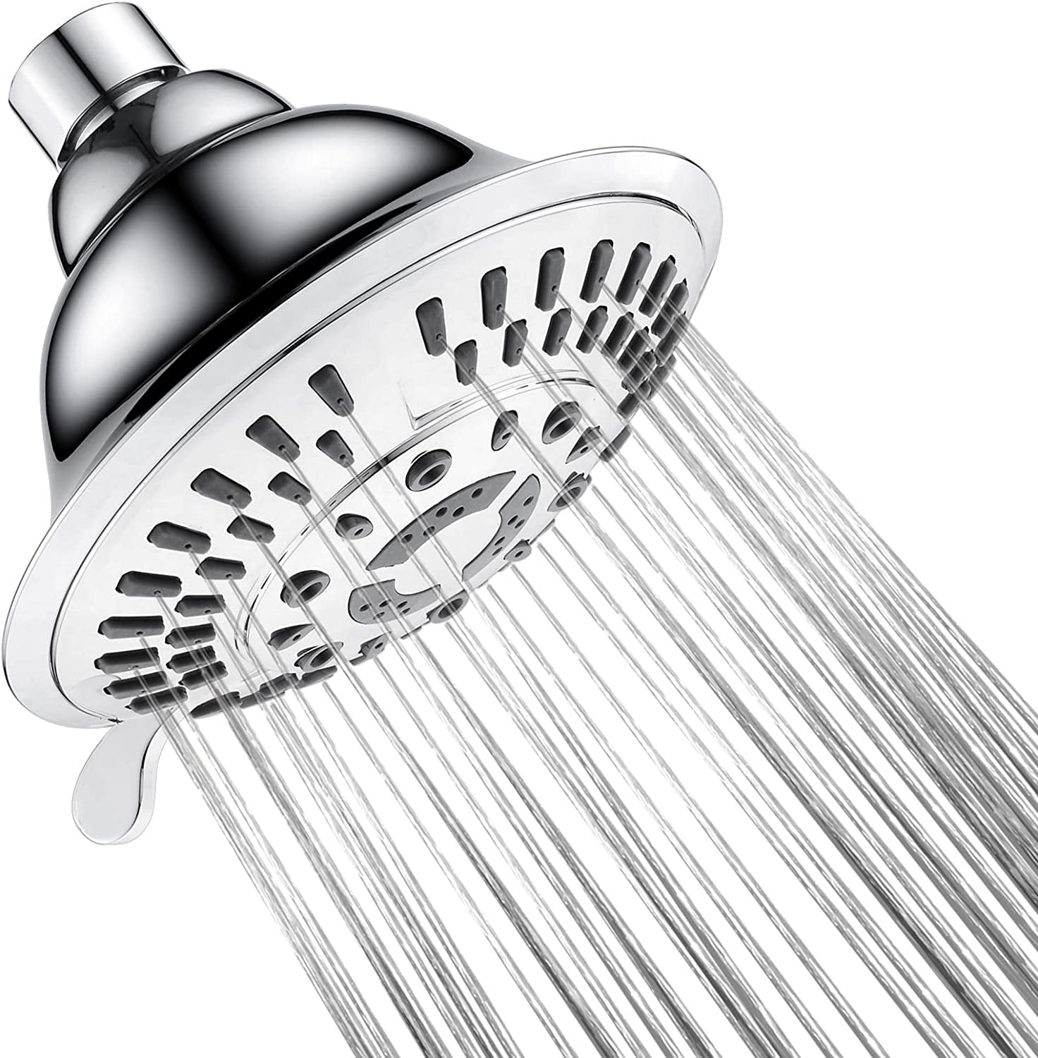 Bright Showers High Pressure Rain Showerhead, 5 Spray Settings ...