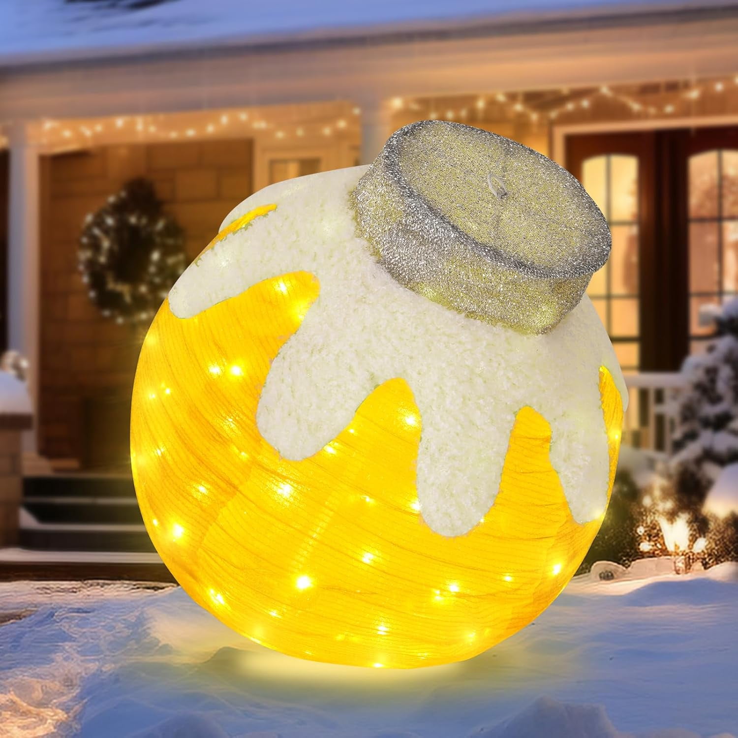 BRIGHTDECK Outdoor Christmas Ornaments, Lighted Pop-Up Outdoor Holiday ...