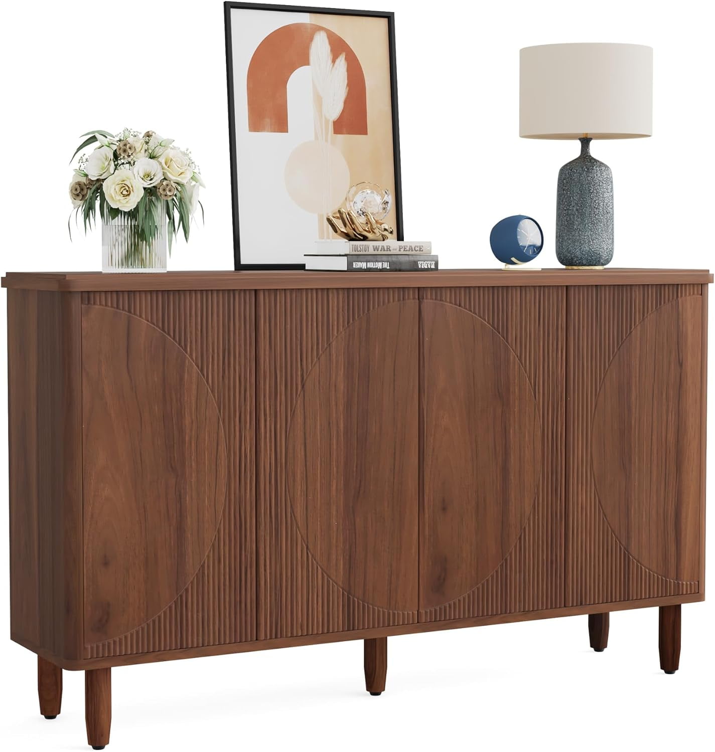 BRIGHTFAR Buffet Cabinet Sideboard with Storage, Modern Storage Cabinet ...