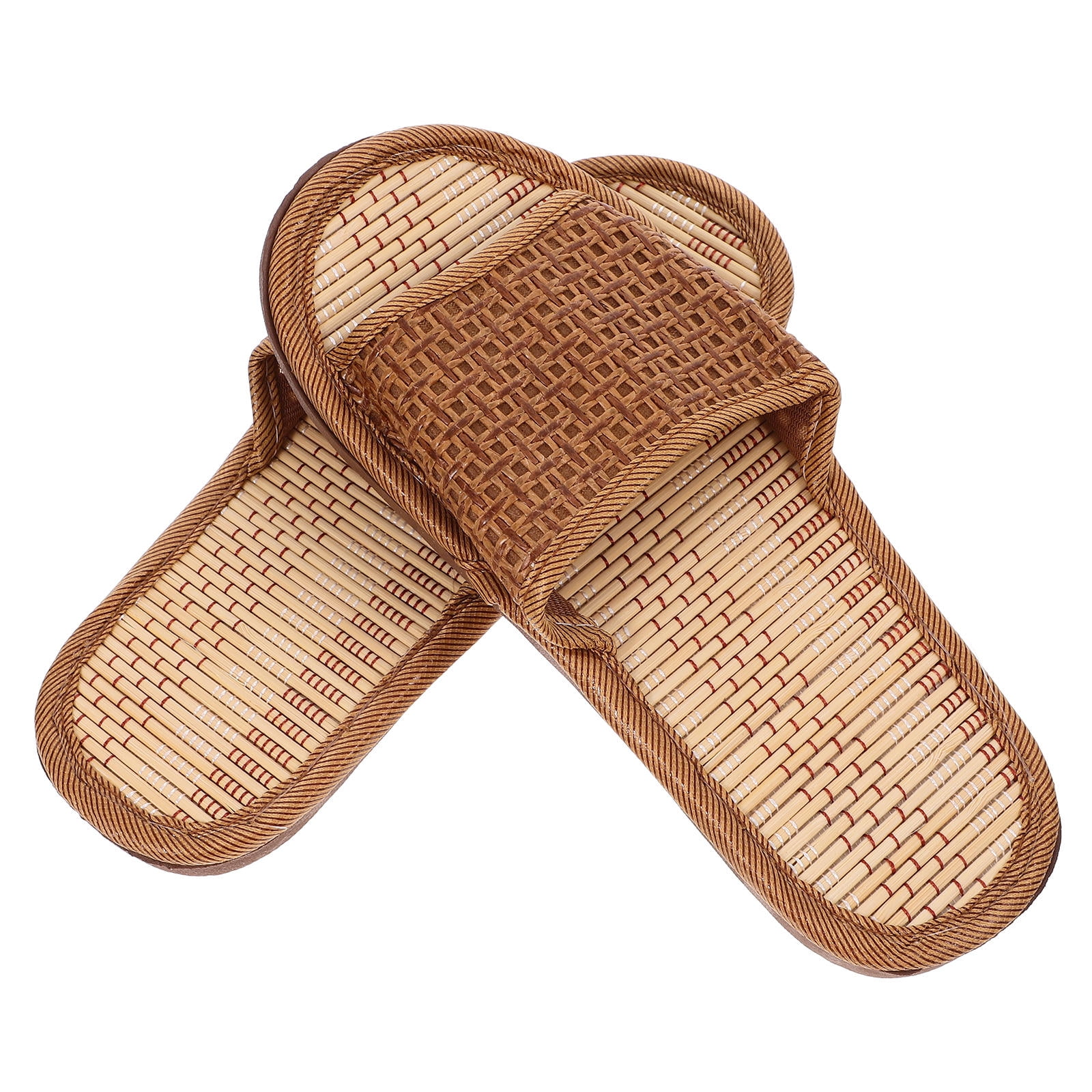 BRIGHTFUFU 1 Pair Rattan Slipper Durable Anti-slip For Home And Beach ...