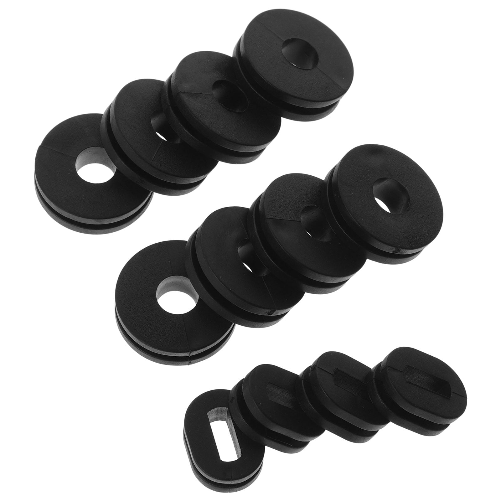 BRIGHTFUFU 1 Set Black Square Rubber Grommets for Motorcycle Side Cover ...