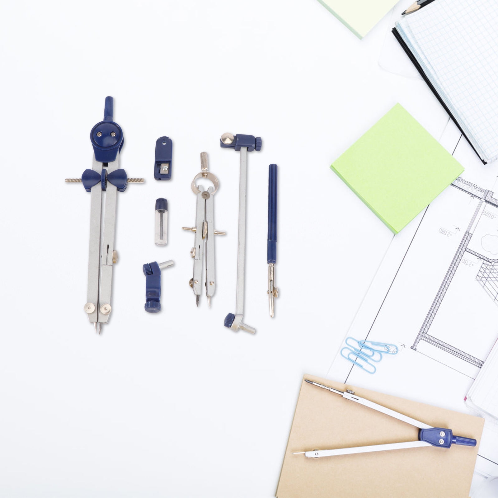 BRIGHTFUFU 1 Set Compass for Drawing and Drafting with Zinc Alloy ...