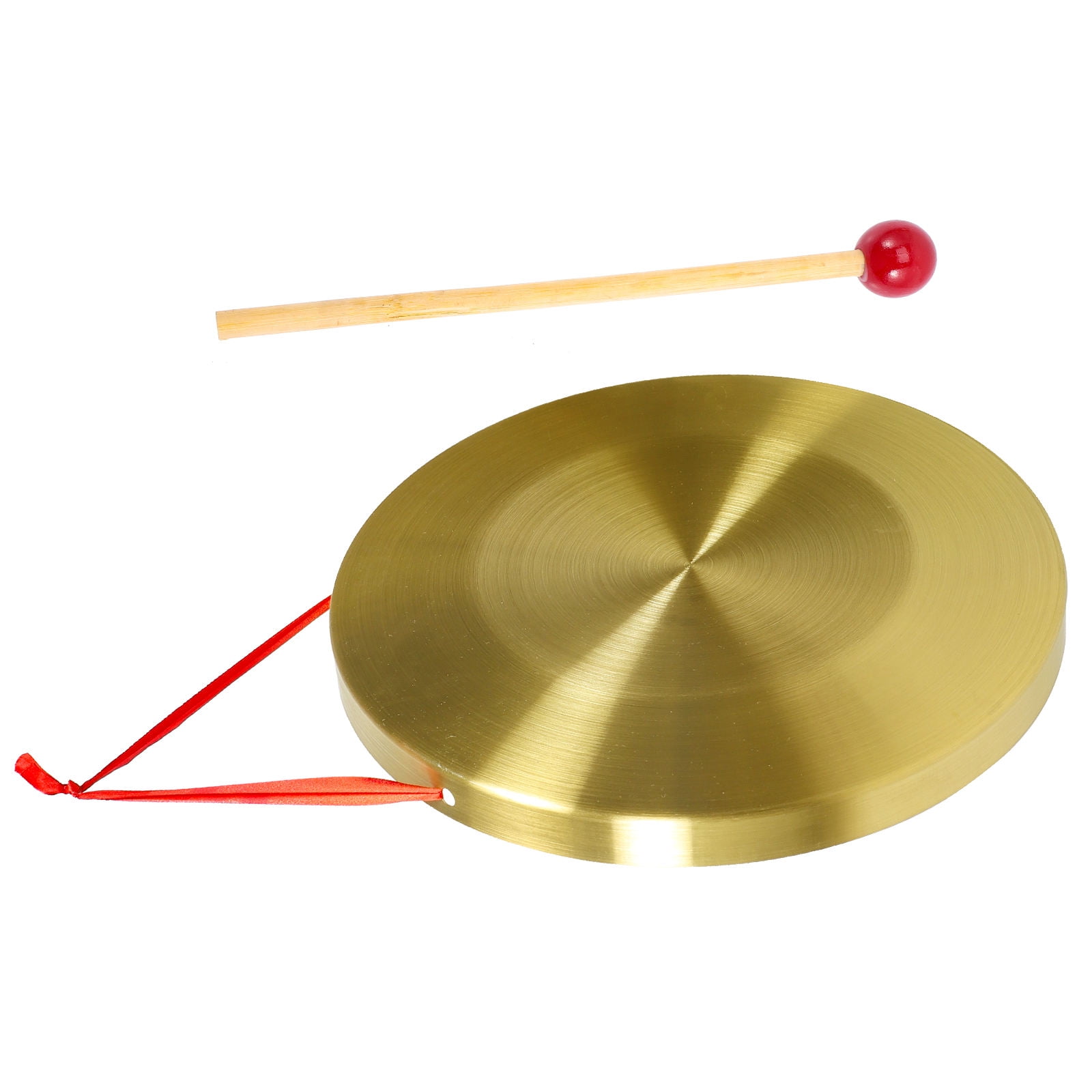 BRIGHTFUFU 1 Set Handheld Chinese Gong with Wooden Base for Festive ...