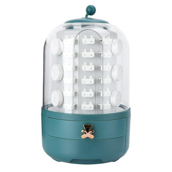 BRIGHTFUFU 1 Set Plastic Jewelry Organizer Green Jewelry Storage with ...