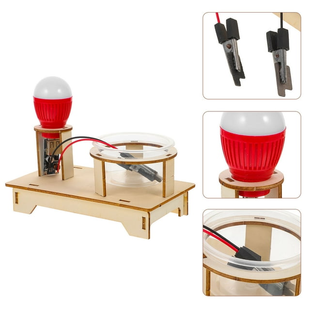 BRIGHTFUFU 1 Set Science Electricity Kit Brine Electric Conduction Lamp ...