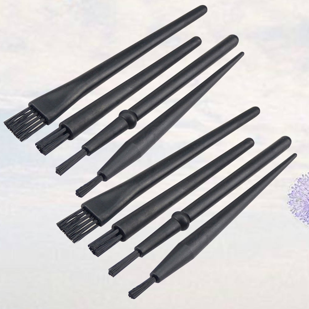 BRIGHTFUFU 1 Set Small Nylon Anti Static Brushes Black Plastic For ...