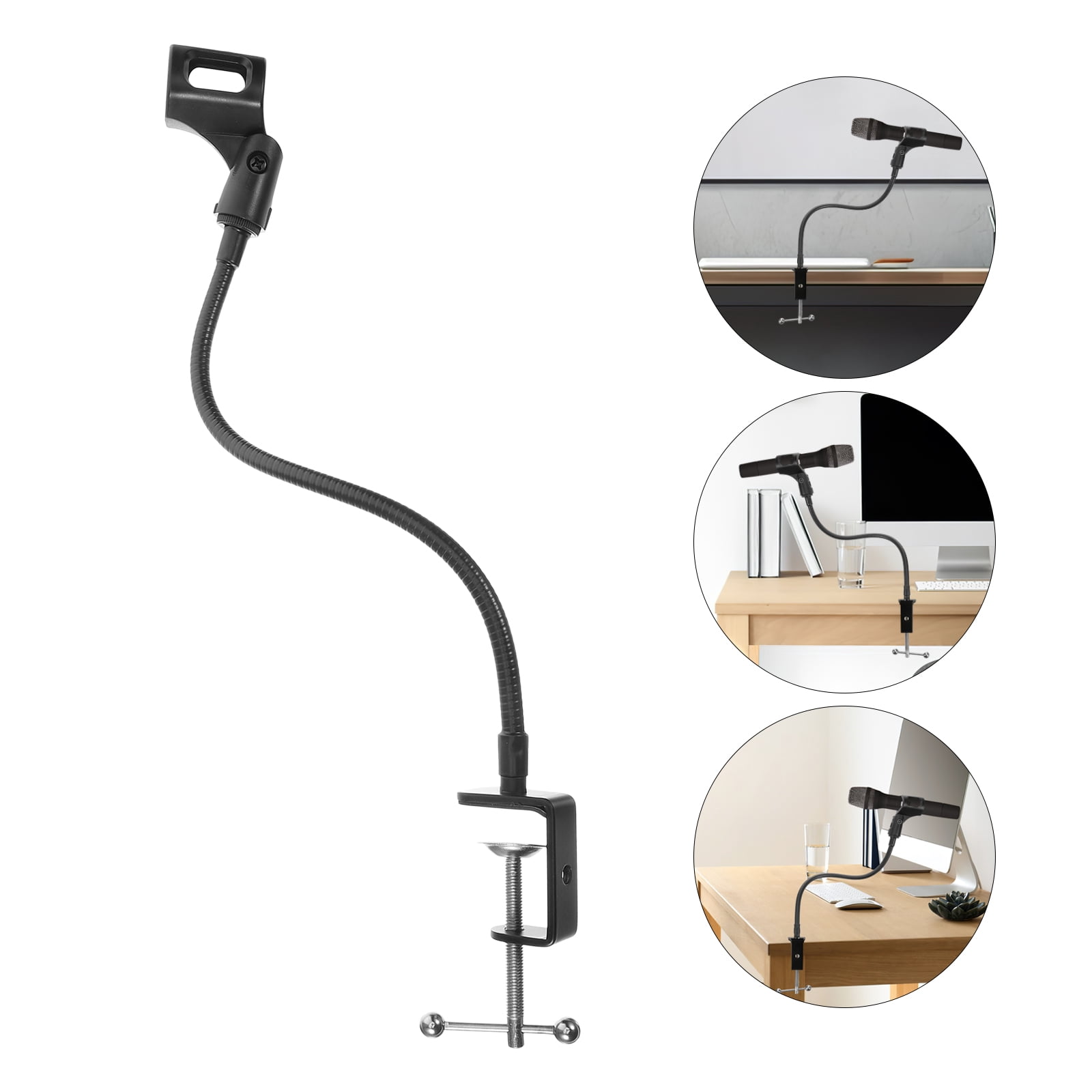 BRIGHTFUFU 1 Set Square Clamp Desktop Mic Stand for Conference ...