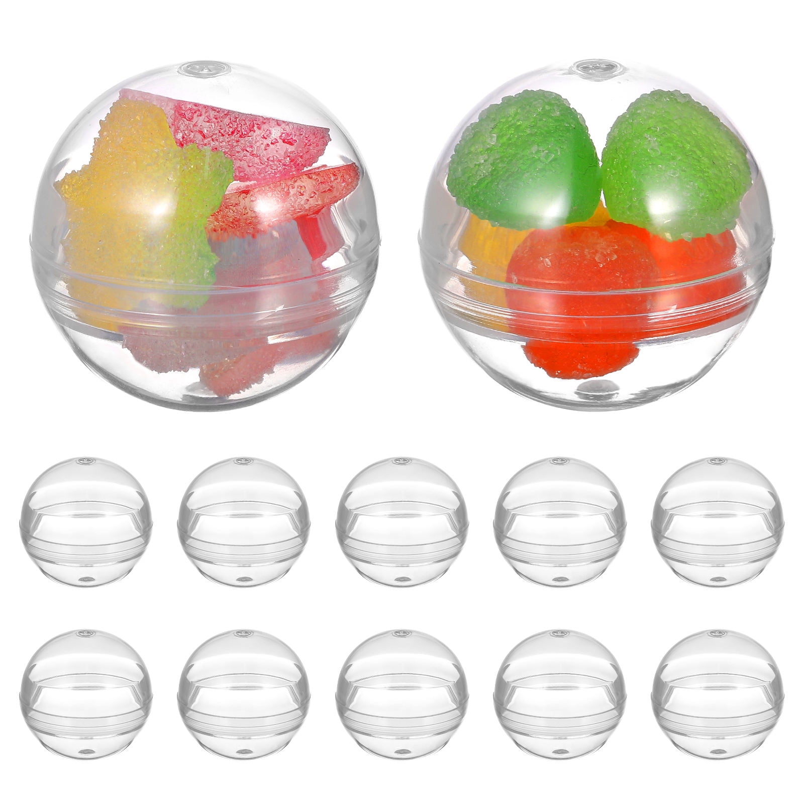 BRIGHTFUFU Gumball Machine Filler Eggshell Balls Transparent 100Set 1 ...