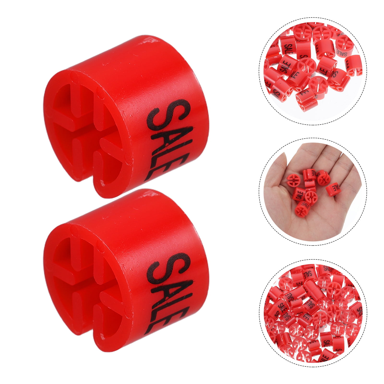 BRIGHTFUFU 100Pcs Red Plastic Sale Marker Tags for Clothes Hangers ...