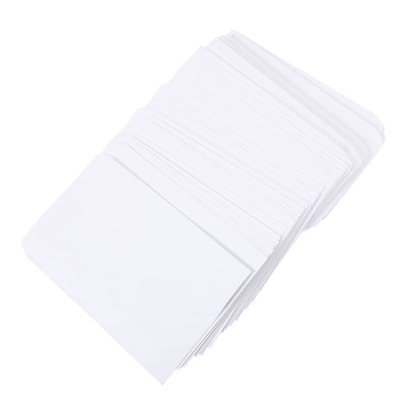 BRIGHTFUFU 100Pcs Thick White Paper Envelopes for Organizing Documents ...