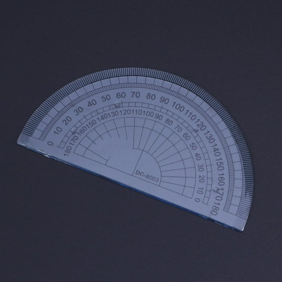 BRIGHTFUFU Plastic Protractor Transparent for Technical Use 10Pcs ...
