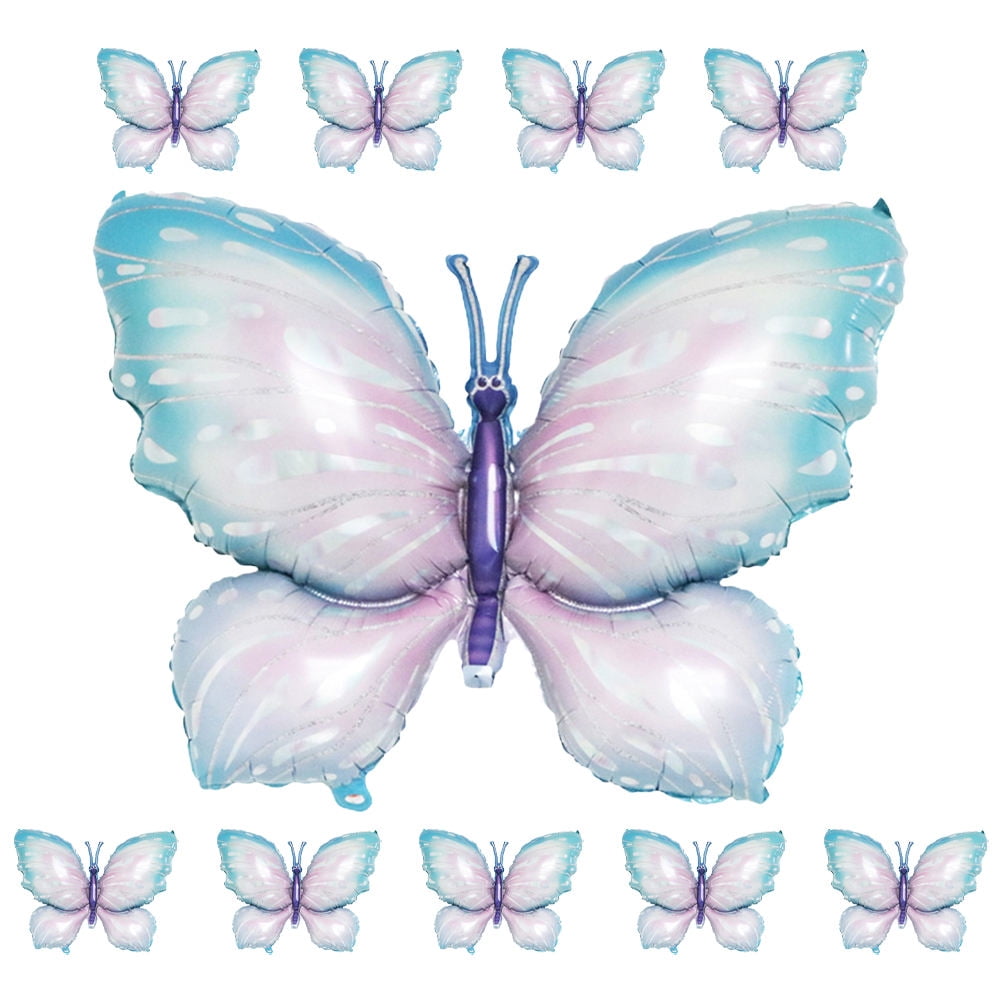 BRIGHTFUFU 10Pcs Butterfly Modeling Foil Balloons Assorted Color For ...
